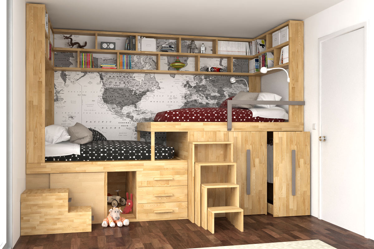 Impero-Young Bed by Cinius, the space saving solution for kids